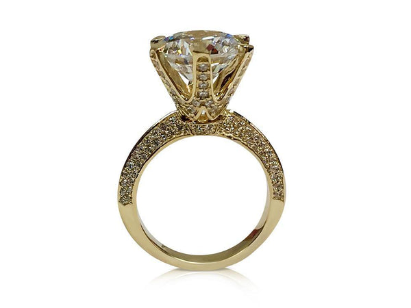 Yellow Gold Engagement Cubic Zirconia Vibe Engagement Ring
