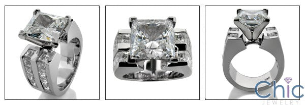 3 CT PRINCESS 4 PRONG CZ ENGAGEMENT RING | CHIC JEWELRY